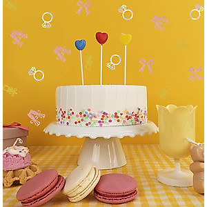 KEWUFD She's Tying the Knot Confetti She's Tying The Knot Bridal Shower Bachelorette Table Decorations Supplies Pink Bow Themed Party Decorations For Wedding Party Decor Sign Rose Gold