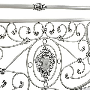 Hillsdale Mercer Metal Queen Sleigh Bed Brushed White