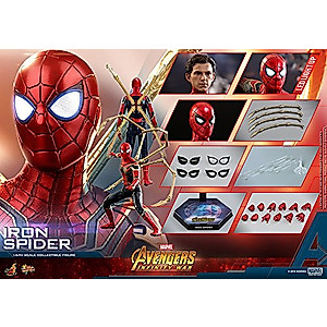 Hot Toys Marvel Avengers Infinity War Spider-Man Iron Spider Suit 1/6 Scale 12" Action Figure