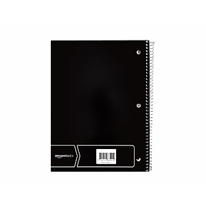 Amazon Basics Wide Ruled Wirebound Spiral Notebook, 100 Sheet - 5-Pack, Assorted Solid Colors
