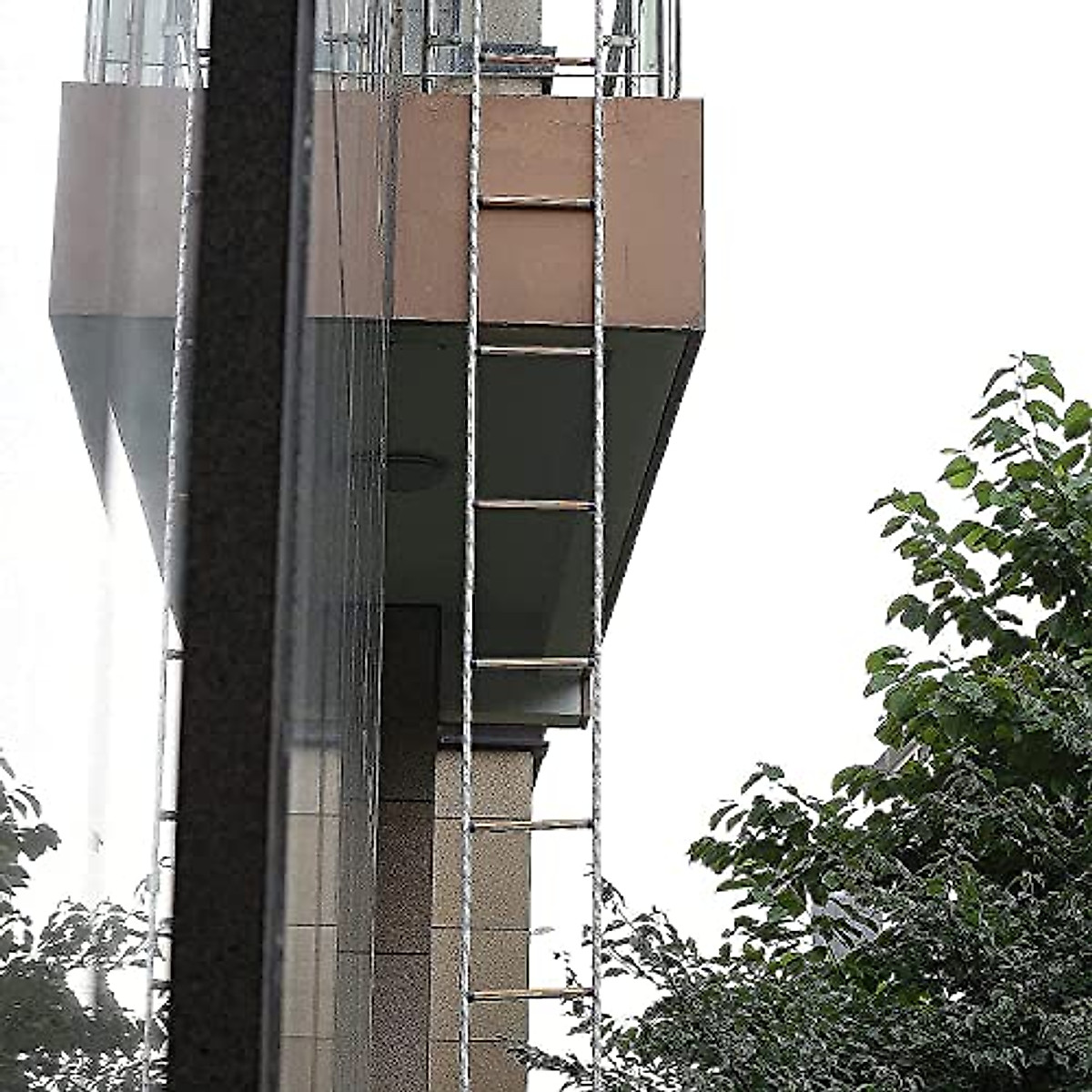 Fire Escape Rope Ladder - Safety Emergency Ladders, Soft Ladder with Hooks, for Home Climbing Fire Escape Reusable (Size : 5M)