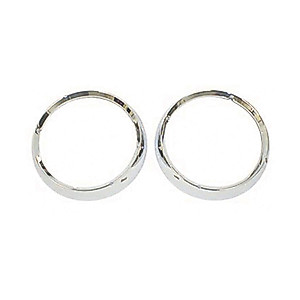 Omix | 12419.04 | Headlight Bezel Kit, Chrome | OE Reference: 5460087K | Fits 1972-1986 Jeep CJ