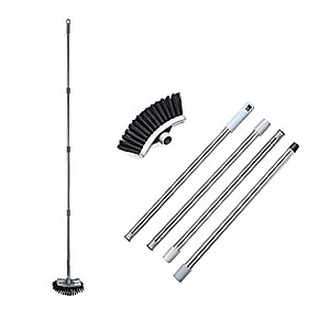 MEIBEI Hot Tub Scrub Brush with Long Handle -54", Stiff Bristles Grout Brush, Perfect for Cleaning Bathtub/Spa/Pond and Small Above Ground Pool