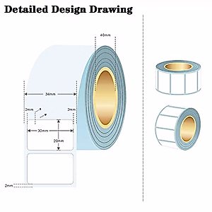 700PCS Blank Label Paper,Waterproof Adhesive Thermal Label Sticker Direct Print Sticker for Office School(20x10mm)