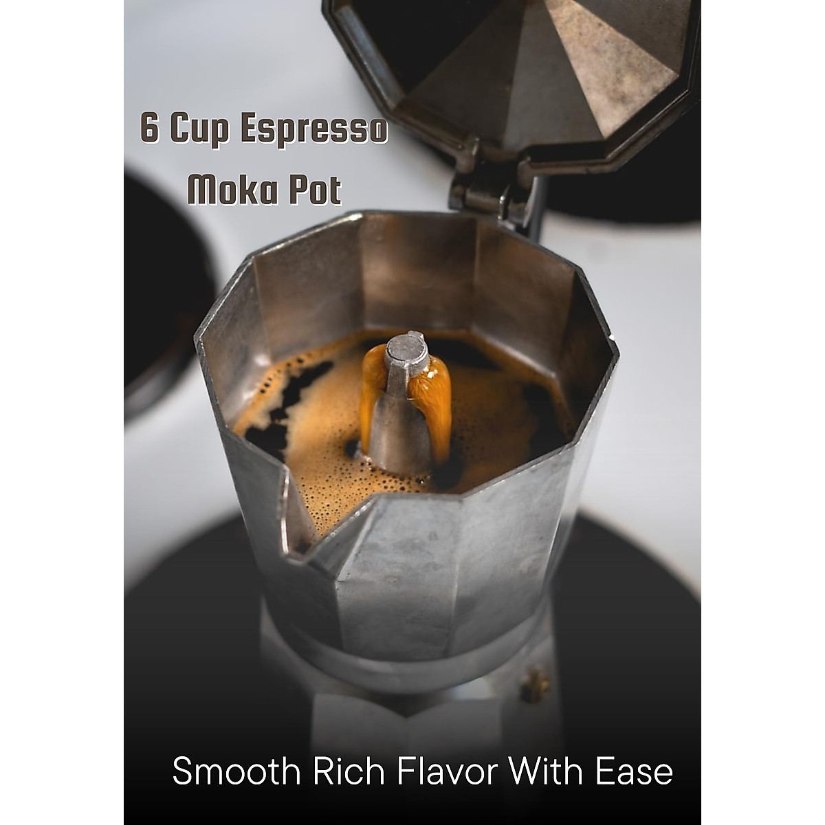 EspressPro- 6 Cup Moka Pot Espresso Maker- Grecas de Cafe Percolator Coffee Pot- Small Coffee Maker- Camping Coffee Makers- Portable Coffee Maker- Cuban Coffee Maker- Stove Top Espresso Coffee Maker