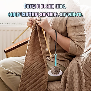 Portable Wrist Yarn Holder, Yarn Holder with Leather Strap Wristband Yarn Minder Organizer Stand Acrylic Yarn Ball Holder Yarn Dispenser Spinner for Knitting Supplies Crocheting Craft Present