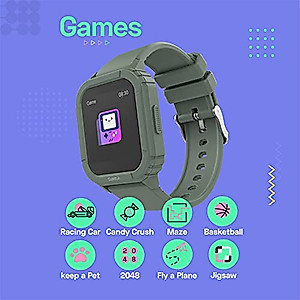 Cubitt Jr Smart Watch Fitness Tracker for Kids and Teens, with 24h Body Temperature, Games, Step Counter, Sleep Monitor, Heart Rate Monitor, Activity Tracker, 1.4" Touch Screen, Waterproof