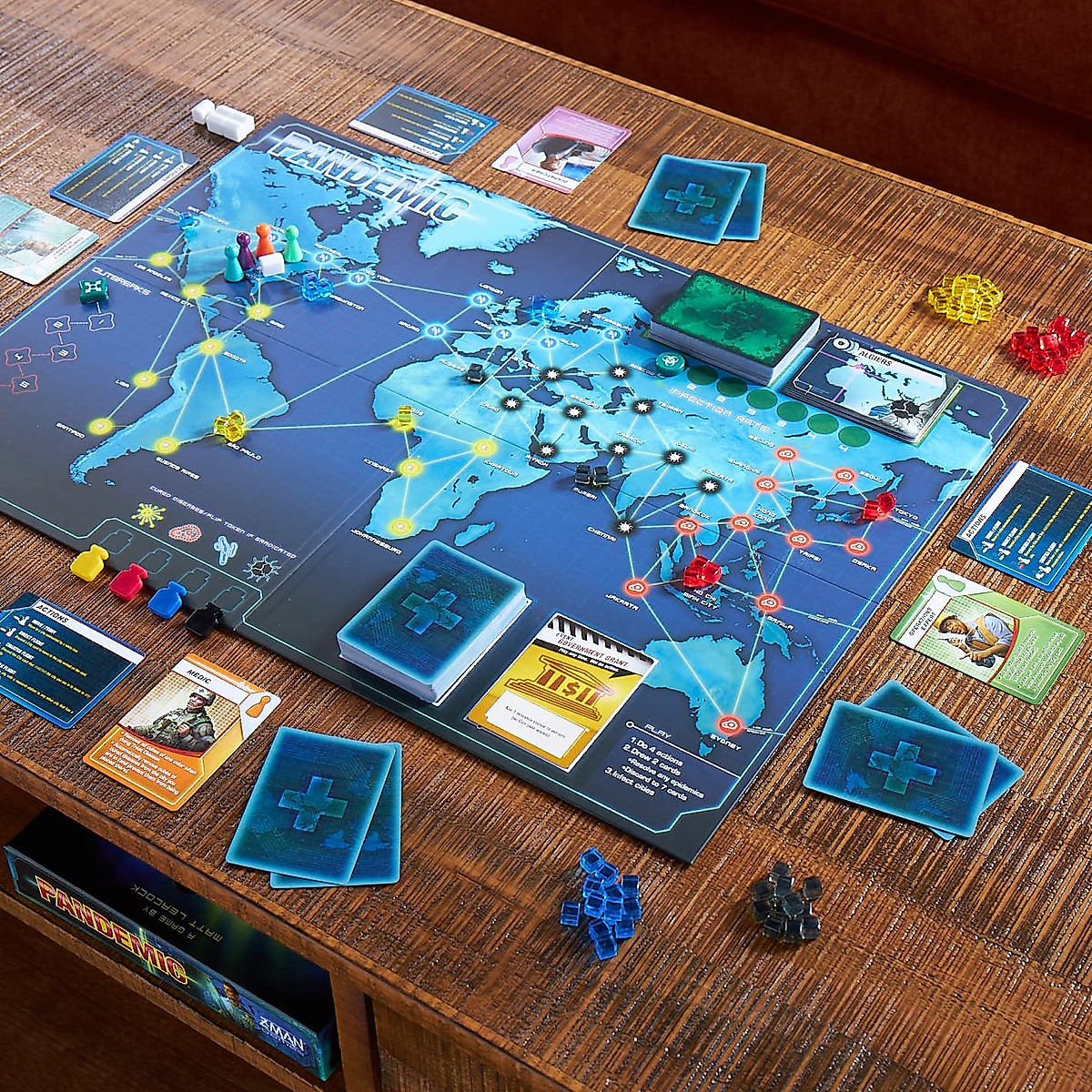 Pandemic Board Game (Base Game) | Cooperative Board Game for Adults and Family | Ages 8+ | 2 to 4 players | Average Playtime 45 minutes | Made by Z-Man Games