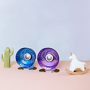 kathson Hamster Exercise Wheel 6.7 inch Silent Running Wheel for Gerbils Chipmunk, Dwarf Hamster, Mouse and Other Small Animals (Purple)