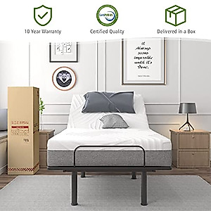 NAFORT 8 Inch Cool Gel Memory Foam Mattress Twin XL, Convoluted Foam for Adjustable Bed Frame, Gel Memory Foam Mattress Medium Firm for Supportive and Pressure Relief, CertiPUR-US Certified