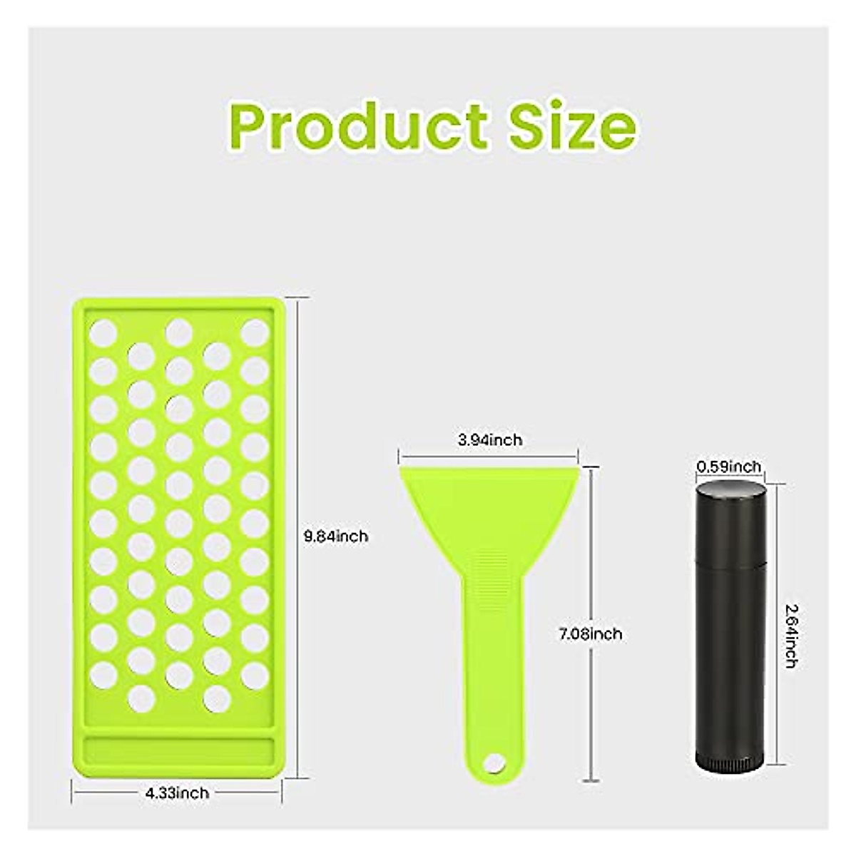 RONRONS Professional Lipsticks Filling Tray Kits, Including 1 Pieces Lip Balms Filling Tray 1 Pieces Spatula and 50 Pieces Empty Lip Balm Tubes with Caps DIY Lipstick Gifts for Women Grils Business