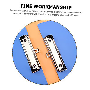 STOBOK 4pcs Folder Nursing Clip Board Small Clipboards Office Clipboard Restaurant Clipboard Menu Cover Board Writing Support Business Agent Writing Board Exam Paper Clips Letter Blue A4