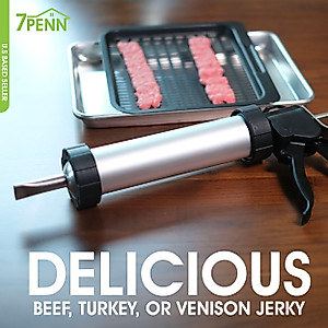 7Penn Beef Jerky Maker Kit – 9in Aluminum Beef Jerky Shooter Jerky Extruder Homemade Jerky Kit Beef Stick Maker