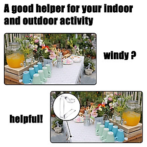 24 Pieces Transparent Clear Tablecloth Clips, Plastic Table Cloth Clips，Windproof Table Cover Holder Clamps，Table Cloth Holder for Christmas Home Wedding Party Indoor Outdoor Camping Picnic(24, Small)