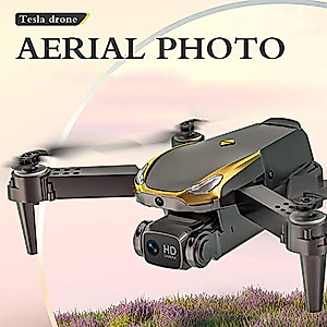 Mini Drone, Foldable Dual 1080P Camera HD Drone, 2.4GHz WiFi Quadcopters with Control, 3-Level Flight Speed, Gravity Control, Rolling 360°, for Adults & Kids Gift