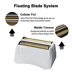 for Andis Foil Shaver Replacement Foil Compatible with Andis 17155, 17150 Replacement Foil and Blades (Golden Foil and Cutters)