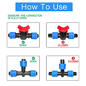 JTooloife 12 Pieces Drip Irrigation Elbow 1/2 Inch Universal Adapter Drip Tubing Fittings Connector Barbed Locking Fitting Fits Most 16-17mm Drip Tape and Tubing (12, Elbow)