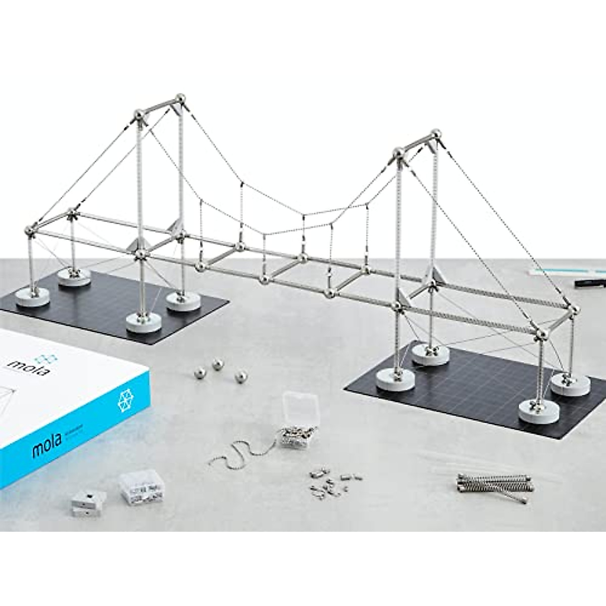 Mola Structural Kit 3 | Magnetic Modular Kit for Engineering and Architecture Education | 205 Pieces + Practical Guide