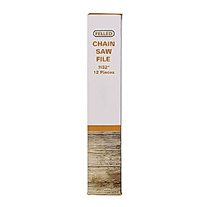 Felled Chainsaw Sharpener Kit 12-Pack, 7/32in (5.6mm) Chainsaw File Set – Manual Chain Saw Blade Sharpener Files