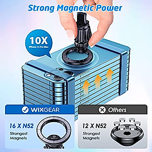 WixGear Compatible for MagSafe Car Mount [8 Strong Magnets] Magnetic Phone Holder for Car Hands Free iPhone Car Holder Mount Fit for iPhone 14 13 12 Pro Plus [New 2023 Model]