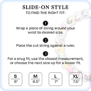 Lokai Silicone Beaded Bracelet for Women & Men, Artist Collection - James Goldcrown Hearts, (Extra Large, 7.5 Inch Circumference) - Jewelry Fashion Silicone Bracelet Slides-On, Comfortable Fit