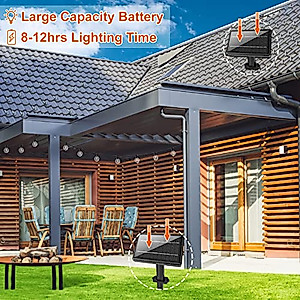 YOYONACY Solar String Lights Outdoor - 100FT Solar Patio Lights with Shatterproof G40 LED Bulbs, 4 Light Modes Waterproof Solar Powered Hanging Lights for Backyard Bistro Garden Camping Party