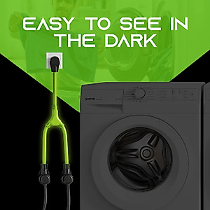 GearIT 30 Amp Dryer Y Splitter to RV/EV (NEMA 14-30P Male Plug to 14-30R / 14-50R Female Receptacle) 4-Prong Adapter Cord - 2.2 Feet