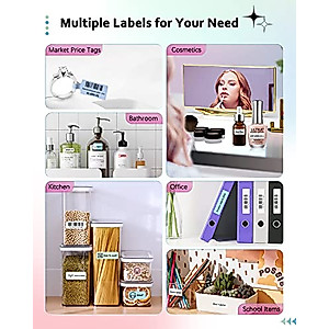 YVF D110 Bluetooth Label Maker Machine, Portable Label Maker with Multiple Templates & Fonts, Includes 1/2" Label Tape, Mini Label Printer for Home, School & Office Organization, Rechargeable, Green