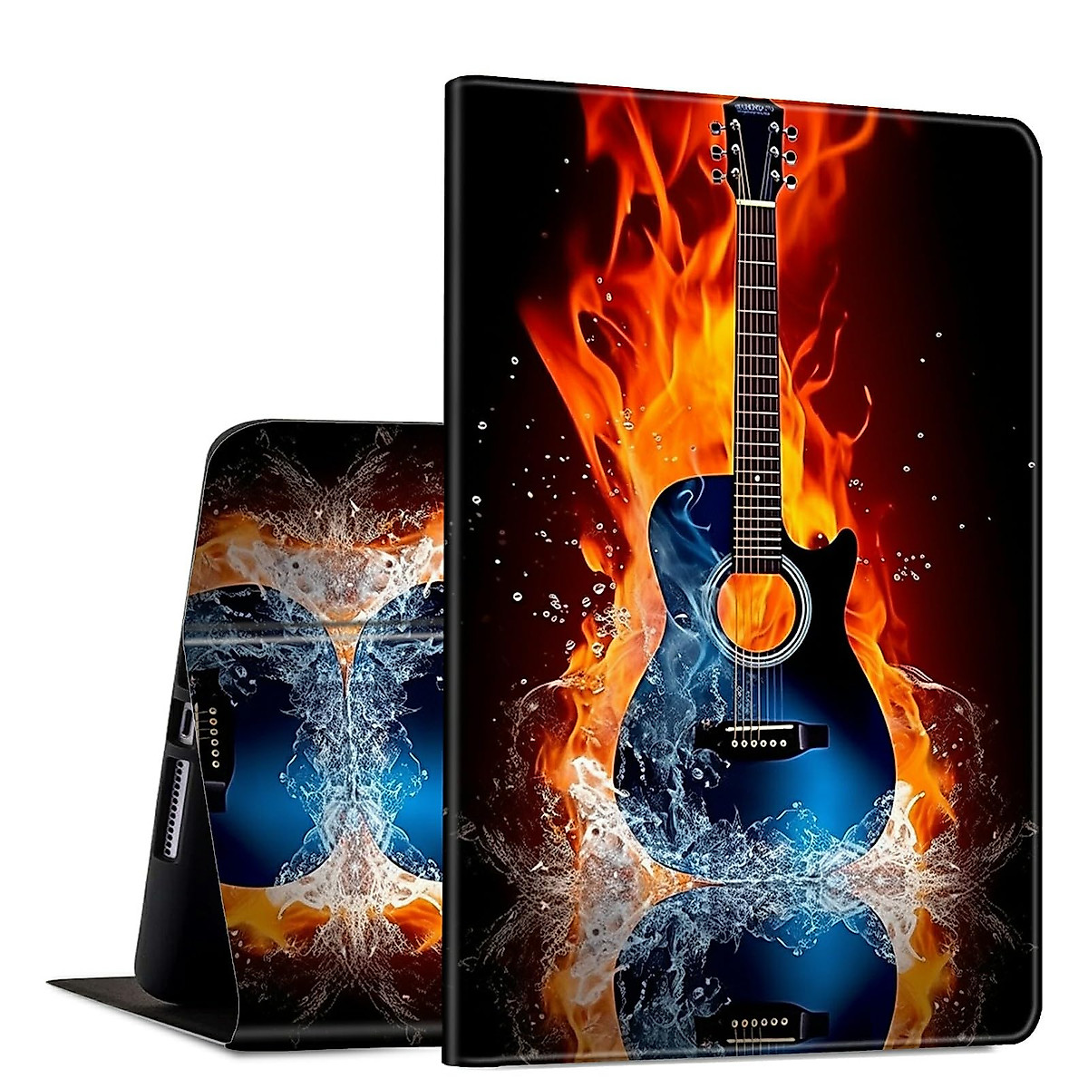 Case for Samsung Galaxy Tab A8 10.5 Inch 2022 PU Leather Slim Folio Lightweight Cover with Smart Auto Wake/Sleep Protective Case for Samsung A8 Tablet SM-X200 /SM-X205 /SM-X207,Cool Guitar