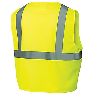 Pyramex RVZ21 Series Safety Vest Class 2 Economy Vest Hi Vis Lime Extra Large