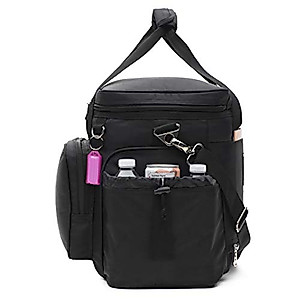 MOJECTO XX-Extra Large Tall Insulated Cooler Lunch Bag (XX-14x12.5x9 In). 1680D Heavy-Duty Polyester, High Density Insulation, Heat-Sealed Liner, Durable Zipper, Multiple Pockets, Metal Buckle.