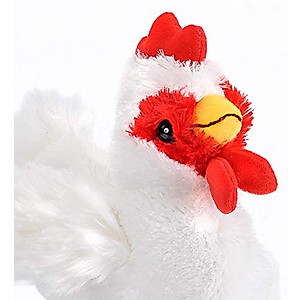 Wild Republic Chicken Plush, Stuffed Animal, Plush Toy, Gifts for Kids, Hug’Ems 7"