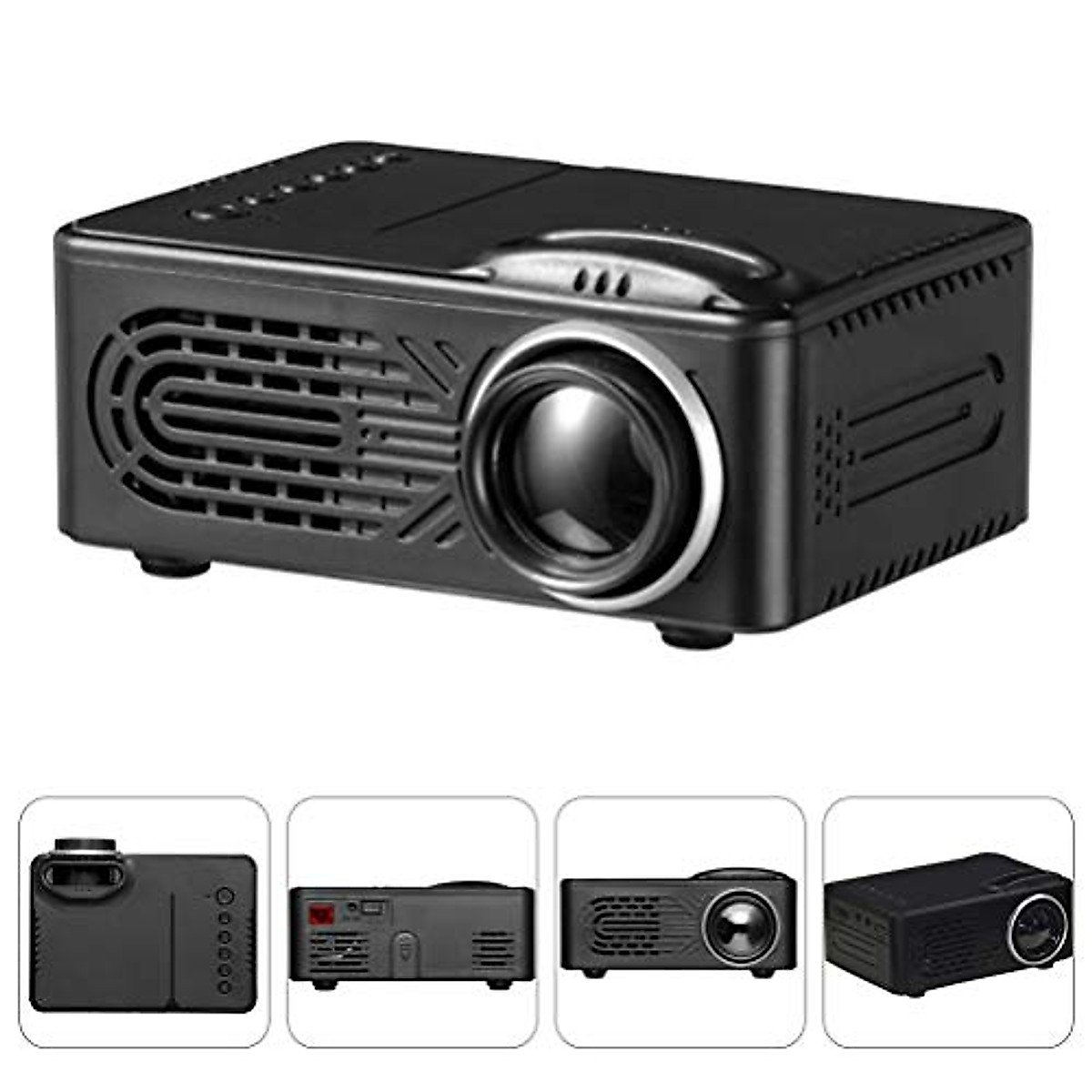 EXCEART Portable Projectors Mini Projector Portable Entertainment Movie Projector 1080p Video Projector Machine for Home Office Led Projector