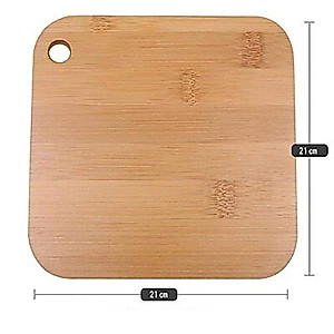 GULRUH Wood Cutting Boards for Kitchen, Natural Bamboo Cutting Board Chopping Block Kitchen Baking Bread Fruit Food Supplement Plate Wooden Complementary Tray