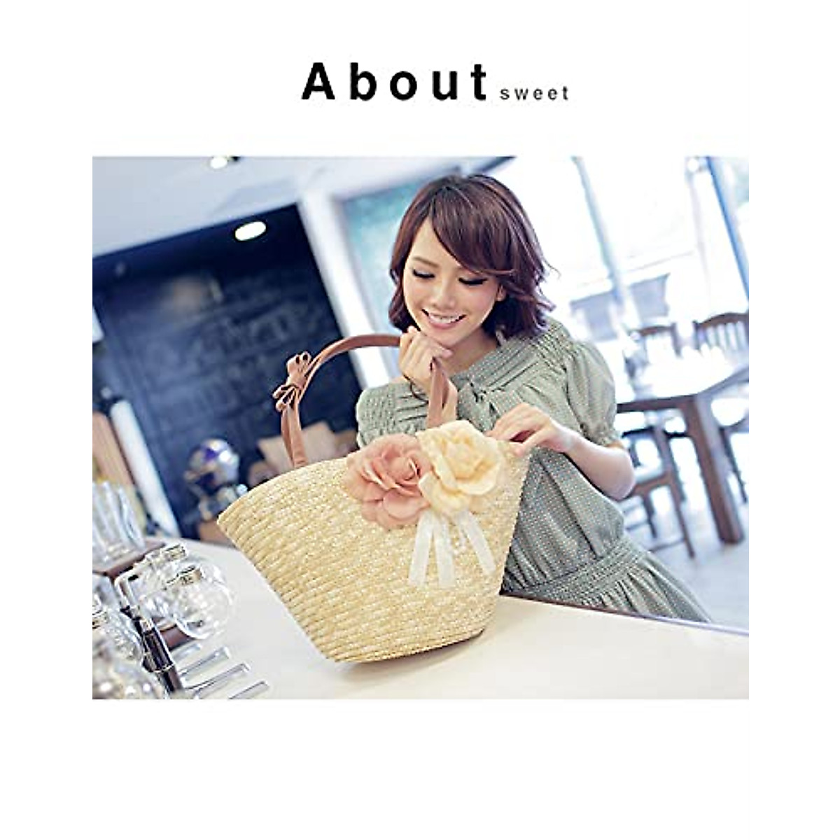 DAISHA Straw Bag Beach Bags for Women - Straw Large Beach Tote Bag - Summer Handwoven Shoulder Bags for Beach