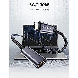 Stouchi USB C Extension Cable 10FT/3M, USB C Extension Cable Type C 3.1 Male to Female Fast Charging & Audio Data Transfer for Galaxy S23, iPad Mini/pro, MacBook Air M2/ M1 Mac Mini/pro, Mag- Safe
