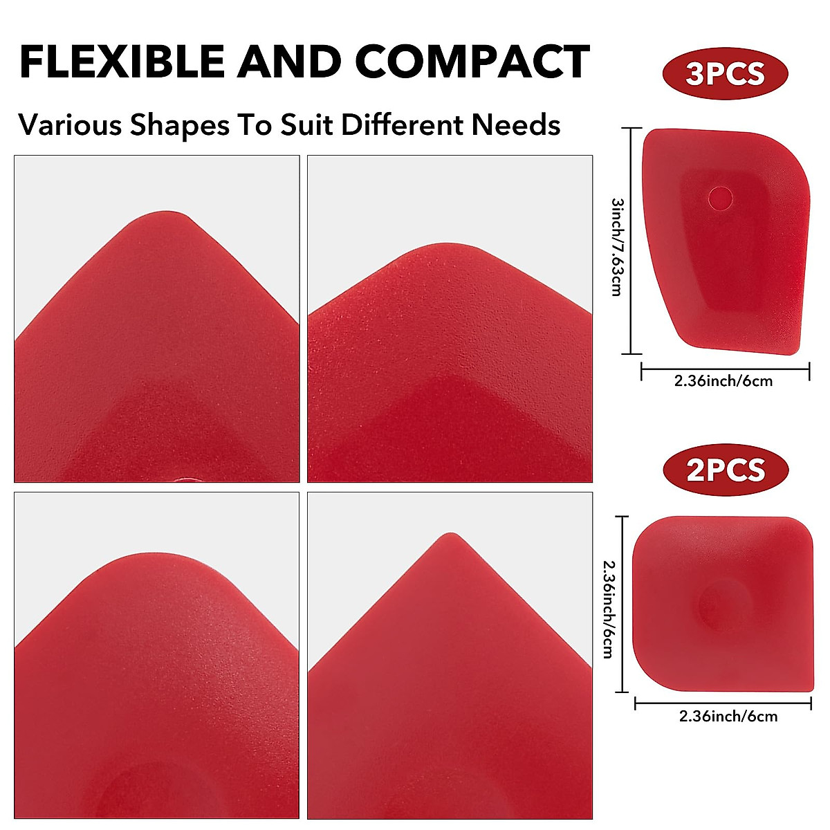 Haikole Pan Scraper 5PCS Plastic Scraper Set,Food Scraper Tool for Cast Iron, Pot and Pan Cleaning,Pan Scraper Tool for Cleaning Grease Burnt Food,Scraper Tool Kitchen (A-Orange Color)