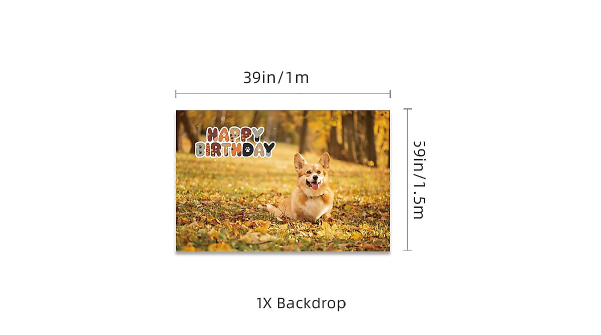 Corgi Party Decorations Backdrop Banner Photography Background Cute ...