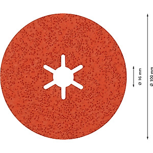 Bosch 25x EXPERT R782 Prisma Ceramic Fibre Discs (for Steel, Stainless steel sheets, Ø 100 mm, Grit 36, Professional Accessory Small Angle Grinder)