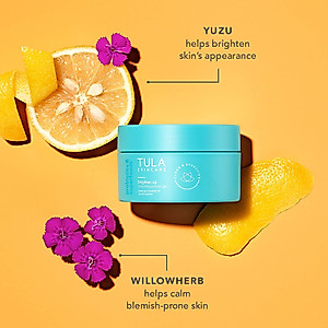 TULA Skin Care Brighten Up Smoothing Primer Gel - Silicone-Free, Non-Comedogenic Face Primer Grips Makeup, Infused with Yuzu and Willowherb, 1.41 fl oz.