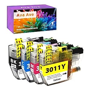 LC3011 Ink Cartridges Replacement for Brother LC3011 3011 lc3013XL Compatible with Brother MFC-J491DW MFC-J497DW MFC-J690DW MFC-J895DW Printer (1 Black, 1 Cyan, 1 Magenta, 1 Yellow)