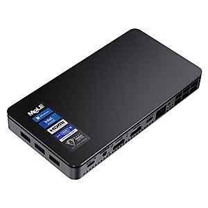 MeLE Mini PC Windows 11 Pro 16GB Ram 512GB N5095 Micro PC Overclock3C 2X HDMI 4K USB-C Triple Display 2.4G/5G WiFi6 BT5.2 GbE Support Linux Small Desktop Computer on IoT MES WMS NAS Astrophotography