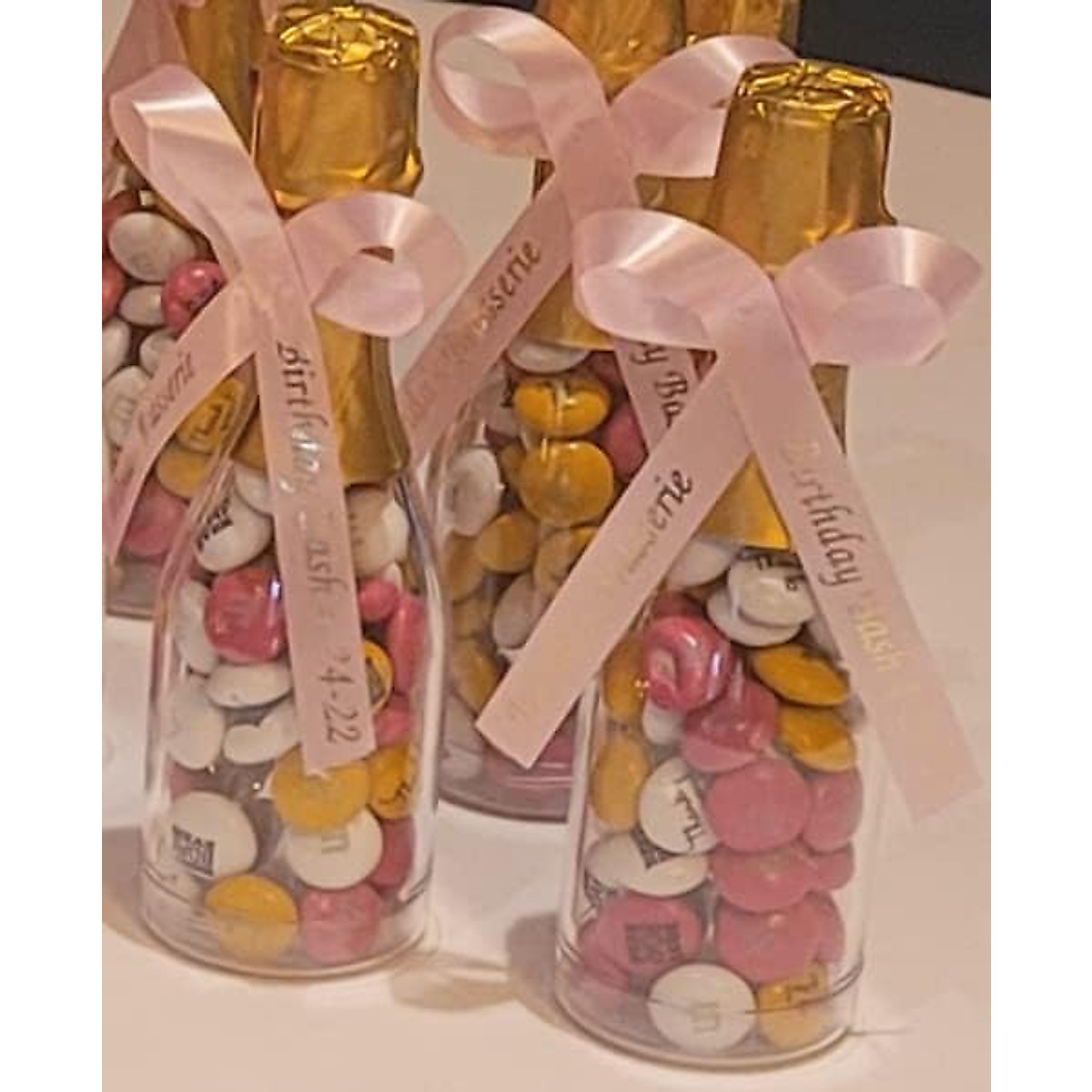 50 Personalized Ribbons Bridal Wedding Favor Baby shower Centerpieces, Photo Frames, Party, Invitations or Sprinkle - Custom Made