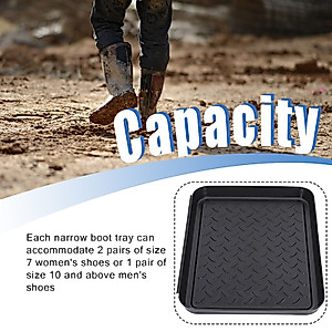 lvifloae Small Boot Tray Entryway Indoor Shoe Mat Tray Wet Rubber Boot Tray For Floor Protection Home Office Hotel Outdoor Or Indoor 13.78 x 10.83 x 1.18in