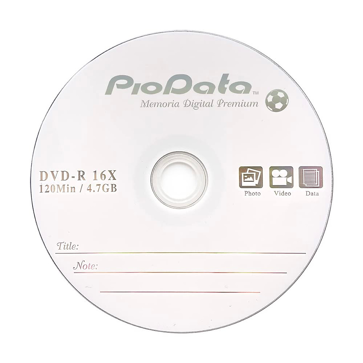 PioData DVD-R 4.7GB 16X Logo Top Blank Media | 100-Pack Cake Box Spindle | Blank DVDs for Burning Video, Bulk Discs for Data Storage