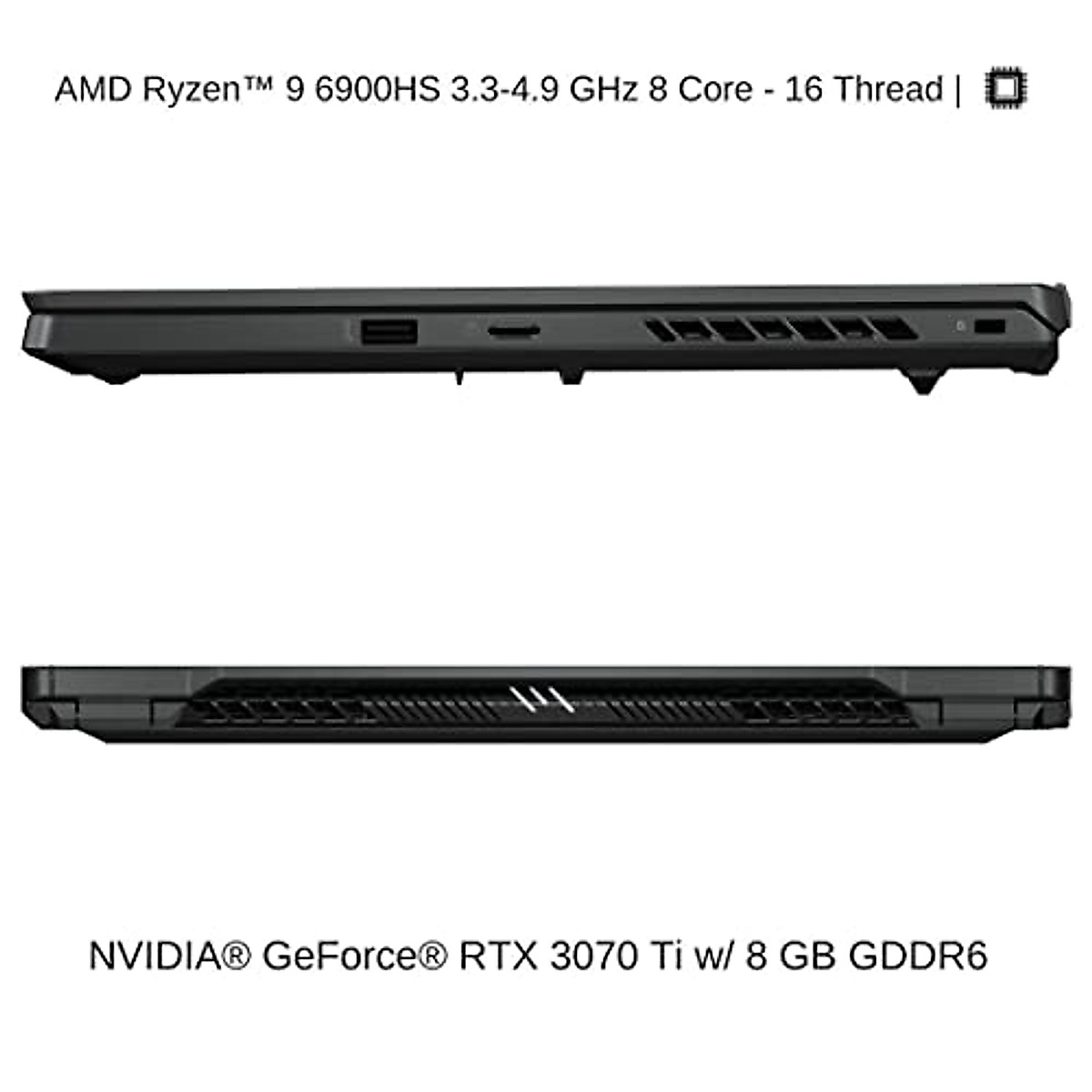 HIDevolution [2022] ASUS ROG Zephyrus G15 GA503RW 15.6" QHD 165Hz, 3.3 GHz AMD Ryzen 9 6900HS, RTX 3070 Ti, 16 GB 4800MHz RAM, 1 TB PCIe SSD