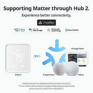 SwitchBot Room Thermometer Hygrometer Indoor, Bluetooth Digital Temperature Humidity Sensor with Smart Alert & Data Storage, LCD Screen Digital Thermometer for Room Temperature
