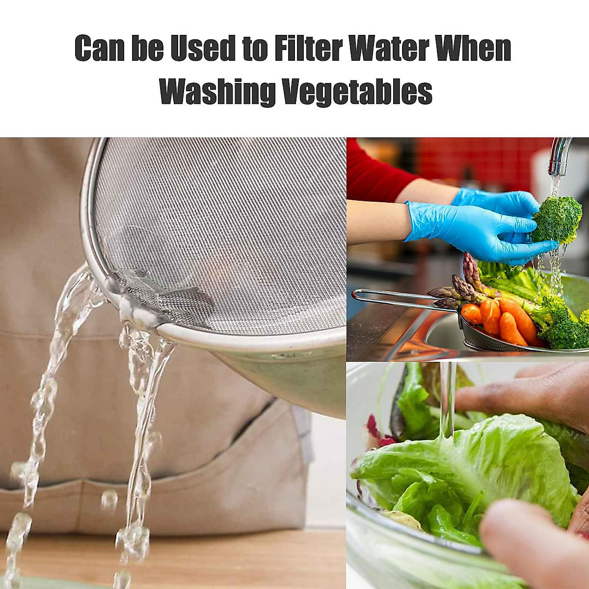 Splatter Screen for Cooking - Stainless Steel Grease Splatter Guard for Frying Pan, No Cooking Oil Mess No Burns, Ultra Fine Mesh Lids Set of 3(10", 11.5", 13")