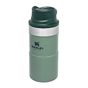 Stanley Trigger Action Travel Mug 0.25L / 8.5OZ Hammertone Green – Keeps Hot for 3 Hours - BPA-free Stainless Steel Thermos Travel Mug for Hot Drinks - Leakproof Reusable Coffee Cups