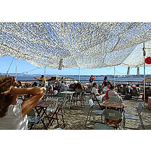 HYFAN White Camo Netting Camouflage Accessories for Decoration Sunshade Blind Camping Hunting Military (3 x 6 M)